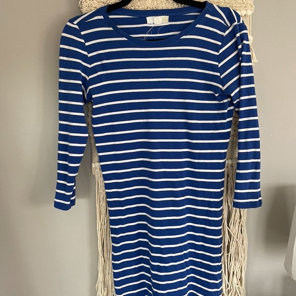 XXI Essentials | Dresses | Blue White Body Con Sailor Dress | Poshmark